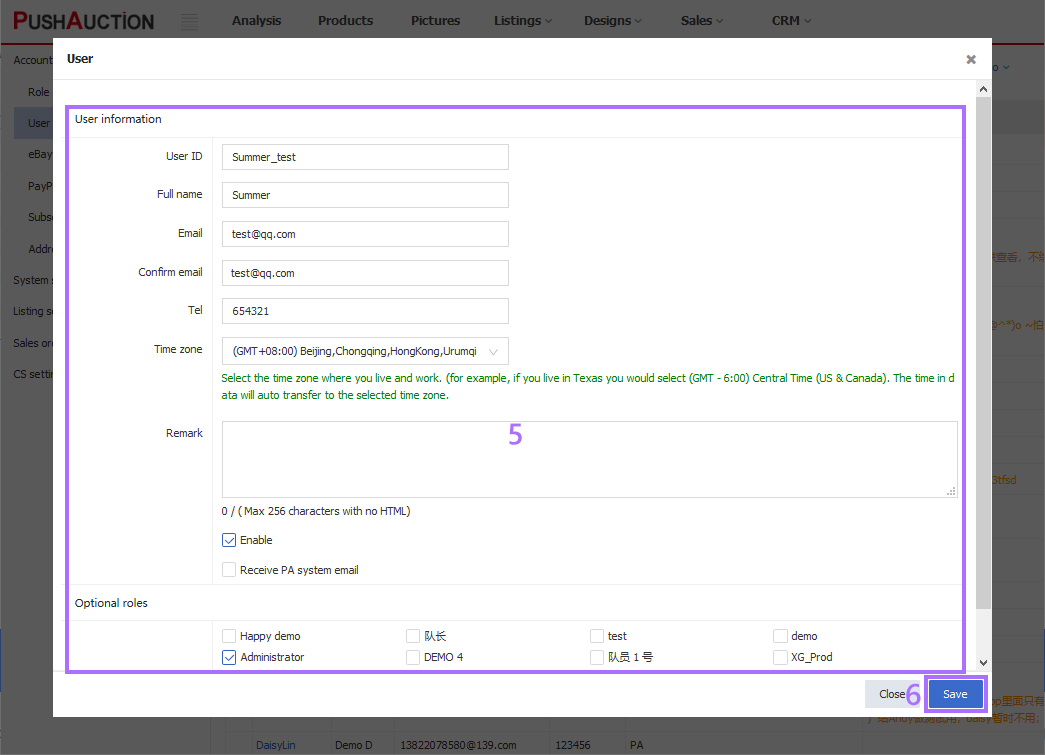 Add Users - PushAuction